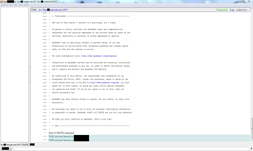 Bouncer mit ChatZilla | NITRADO