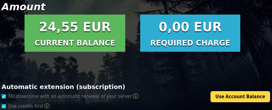 Automatic Extension | NITRADO