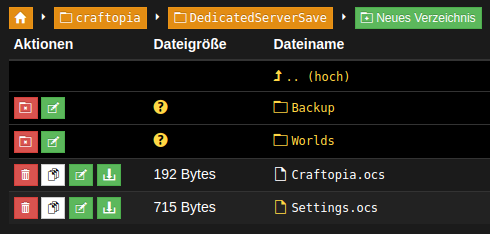 Creating a Backup of Your Craftopia Server | NITRADO