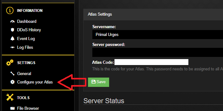 First Time Configuration of Atlas Servers | NITRADO