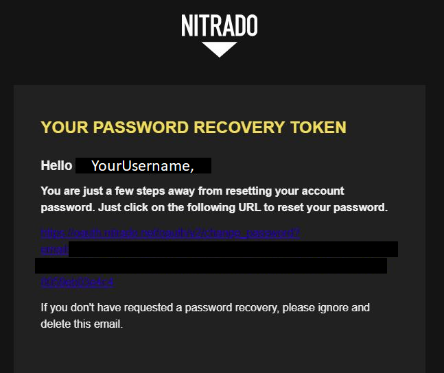 Account Recovery | NITRADO