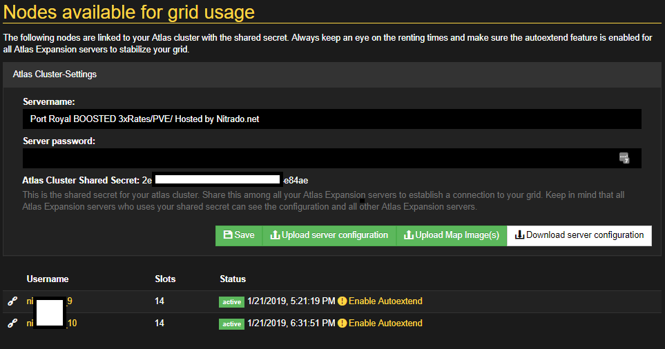 First Time Configuration of Atlas Servers | NITRADO