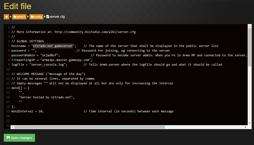 Basic Server Configuration for ArmA 3 | NITRADO