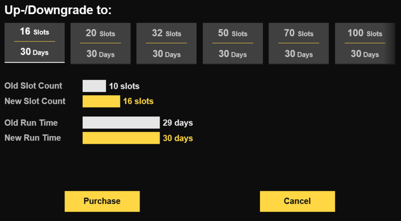 Upgrading/Downgrading an Xbox Server | NITRADO